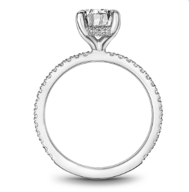 Noam Carver Bridal 14K White Gold Oval 2.50ct Pavé Engagement Ring – Touch of Gold Fine ...