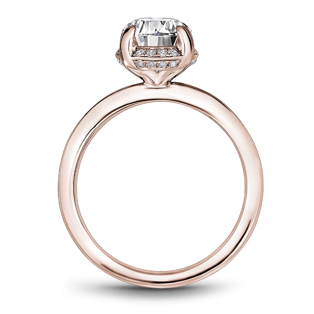 Noam Carver 14kt Rose Gold 1.01ct Oval Solitaire with Hidden Halo – Touch of Gold Fine Jewellery ...